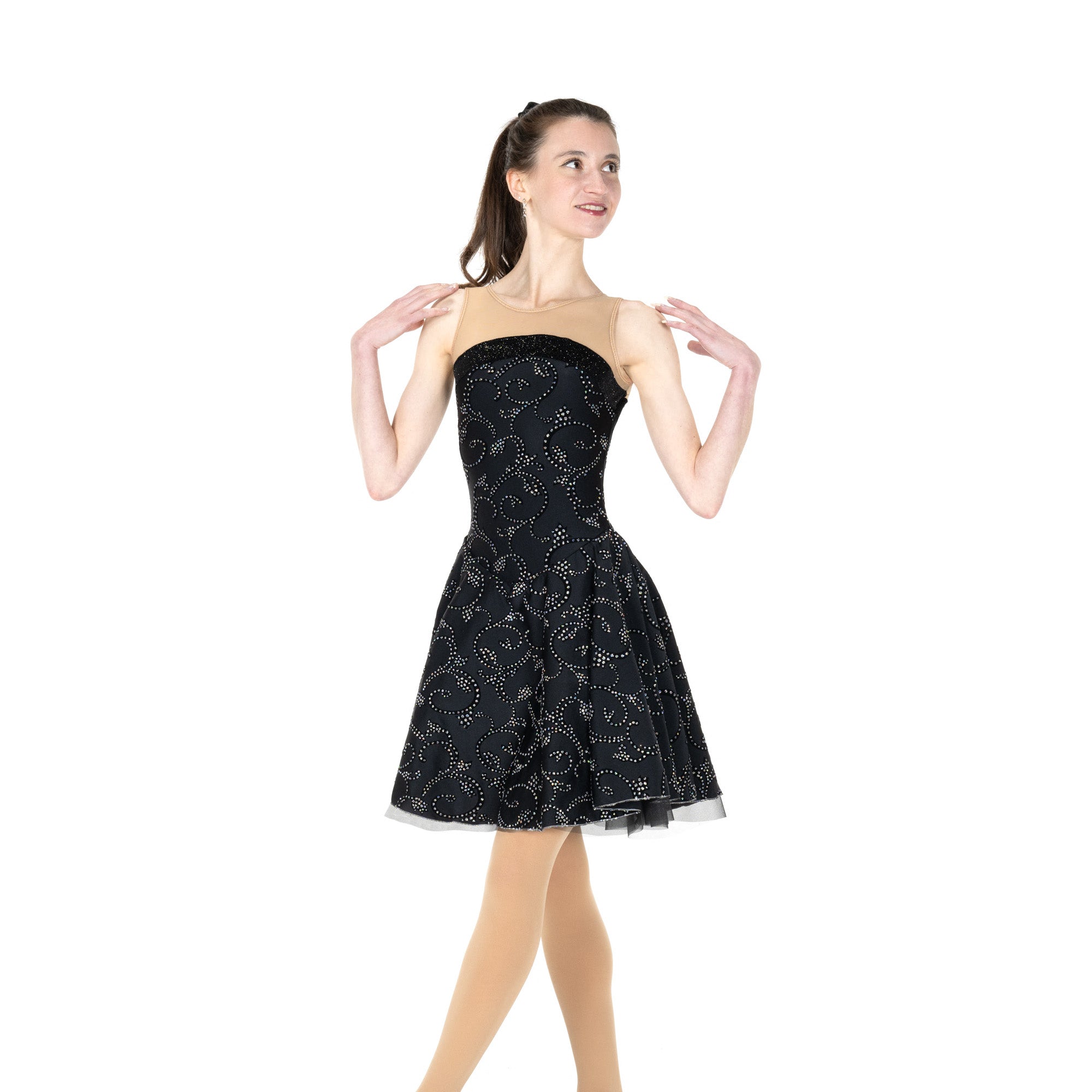 Jerry's Swishy Swing #120 Dance Skating Dress - Black | Northern Ice ...
