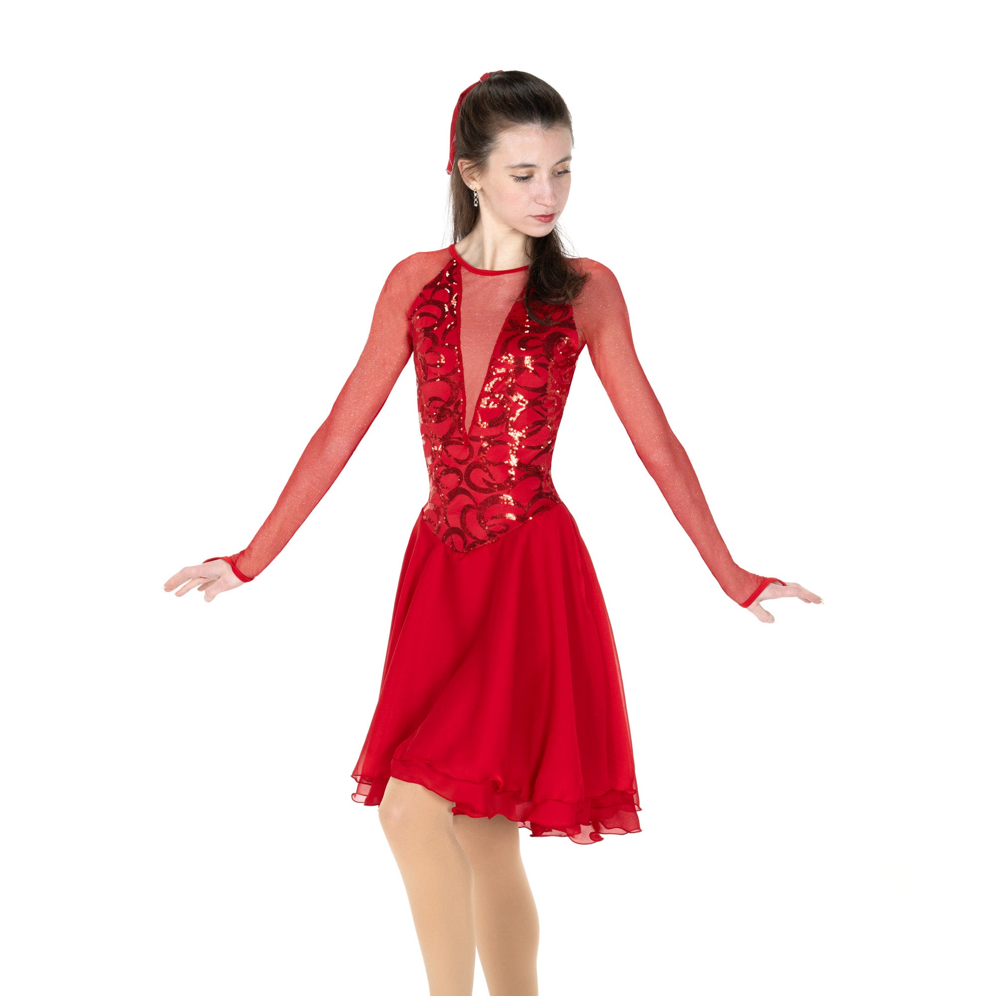 Jerry's Fire & Foxtrot #131 Dance Skating Dress | Northern Ice and Dance