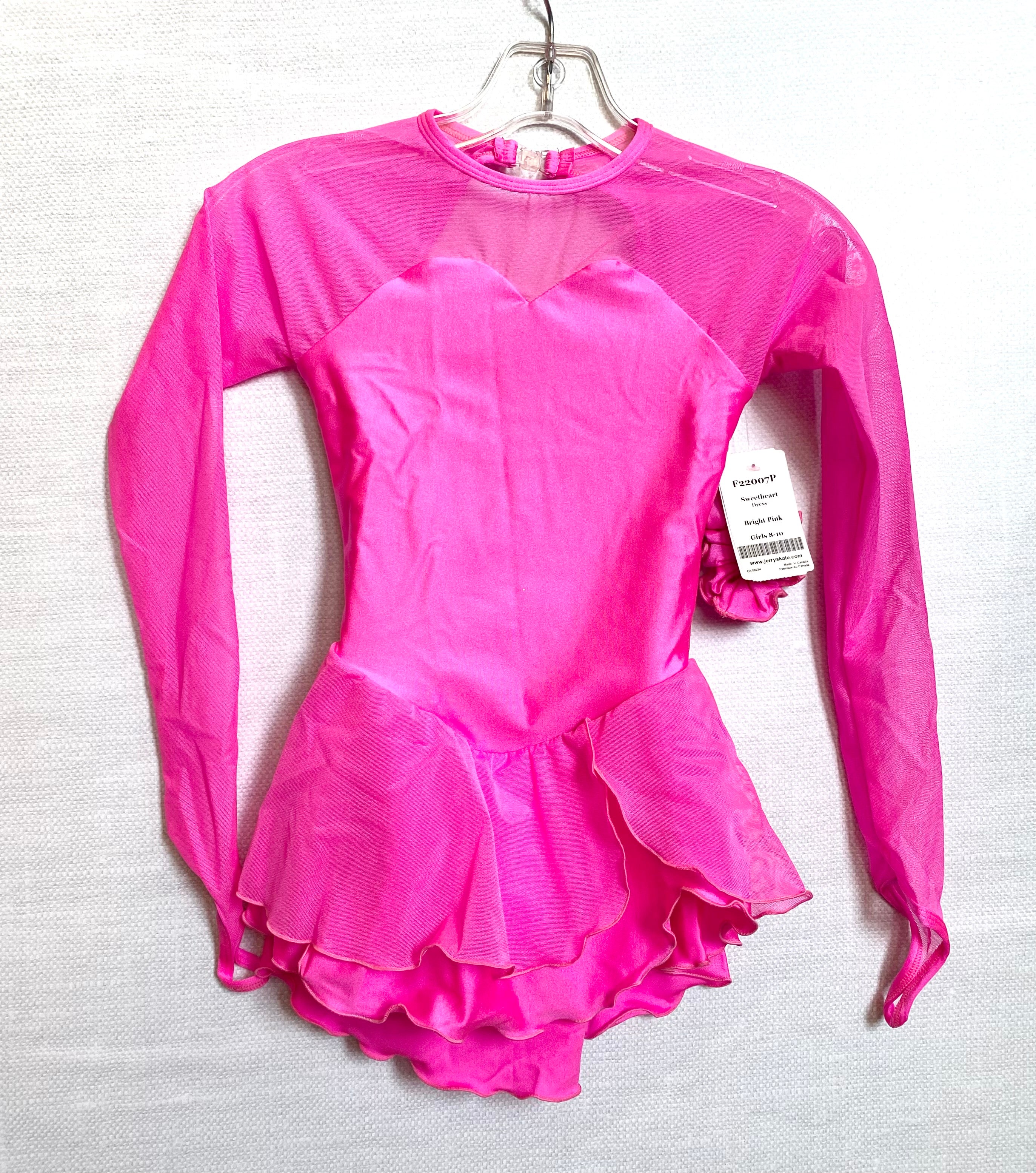 Solitaire Ready to Ship Sweetheart Unbeaded Skating Dress - Bright Pink ...
