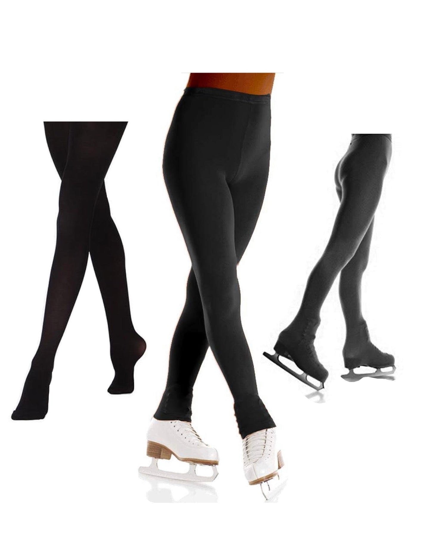 Mondor Ready to Ship Footed Evolution Skating Tights - Black | Northern ...
