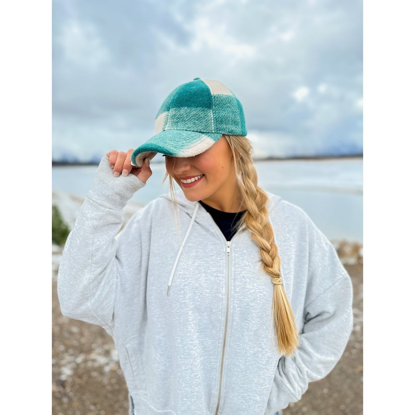 Ready to Ship Winter Ball Cap - Green Plaid | Northern Ice and Dance