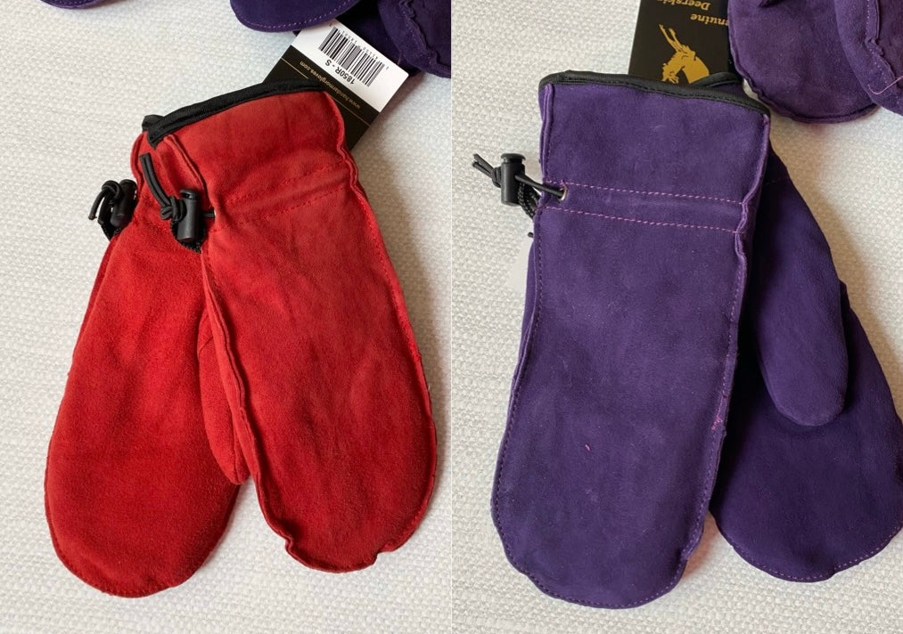 Hand Armor Ready to Ship Deer Suede Mittens | Northern Ice and Dance