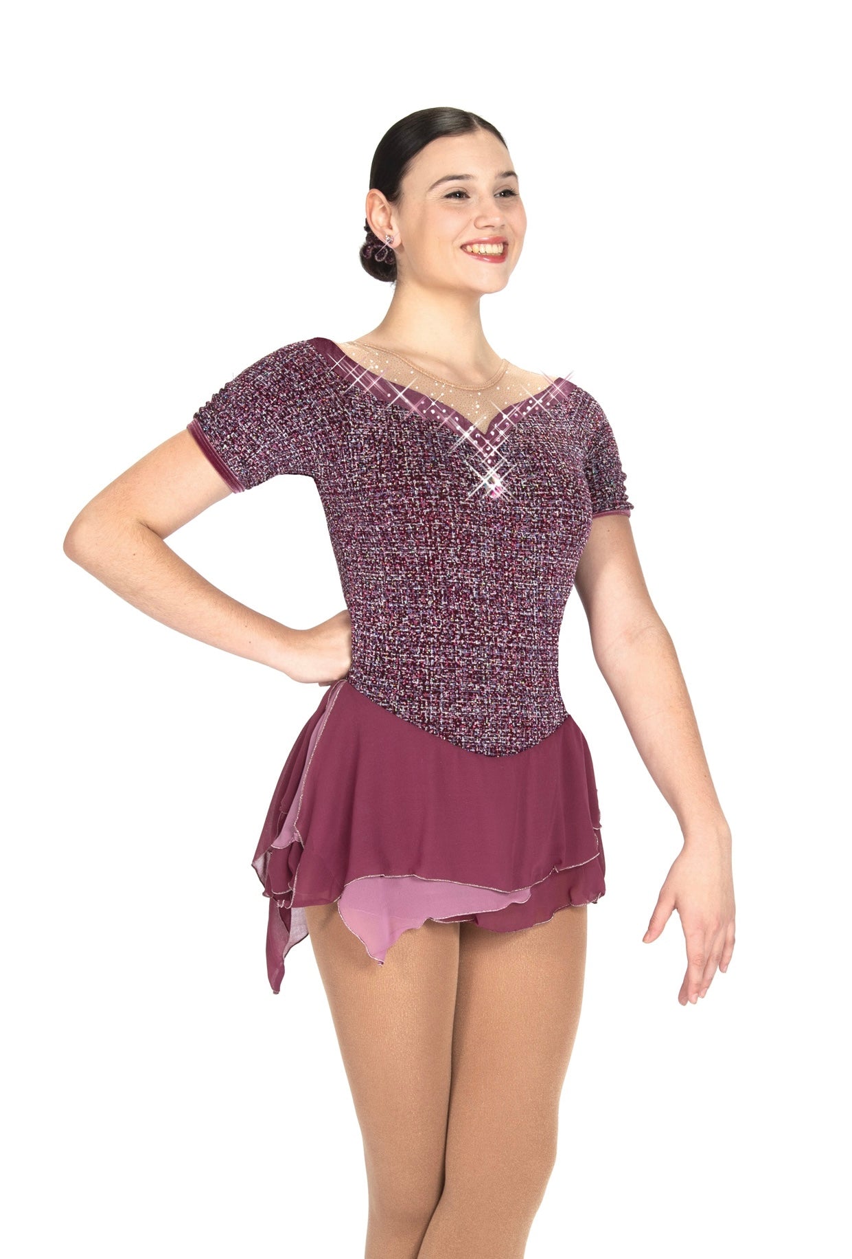 Jerry's Ready to Ship Iced Mulberry #529 Beaded Skating Dress ...