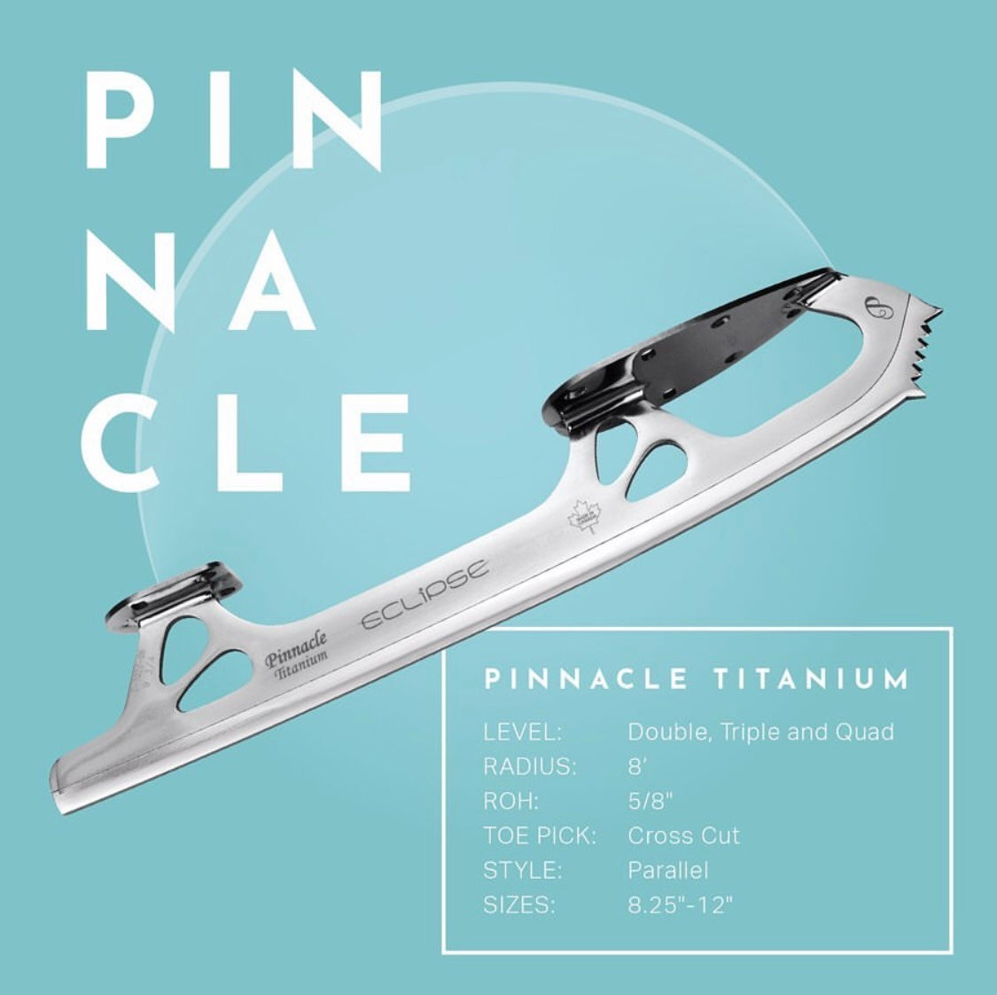 Eclipse Ready to Ship Titanium Pinnacle Lightweight Skate Blades ...